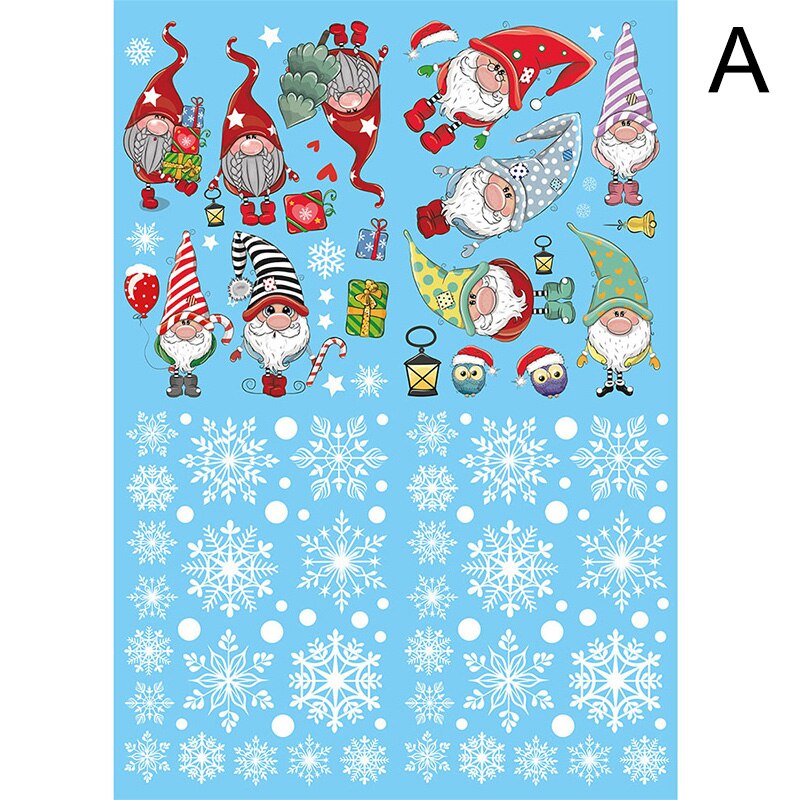 Christmas Window Glass Mirror Sticker Santa Claus ... – Grandado