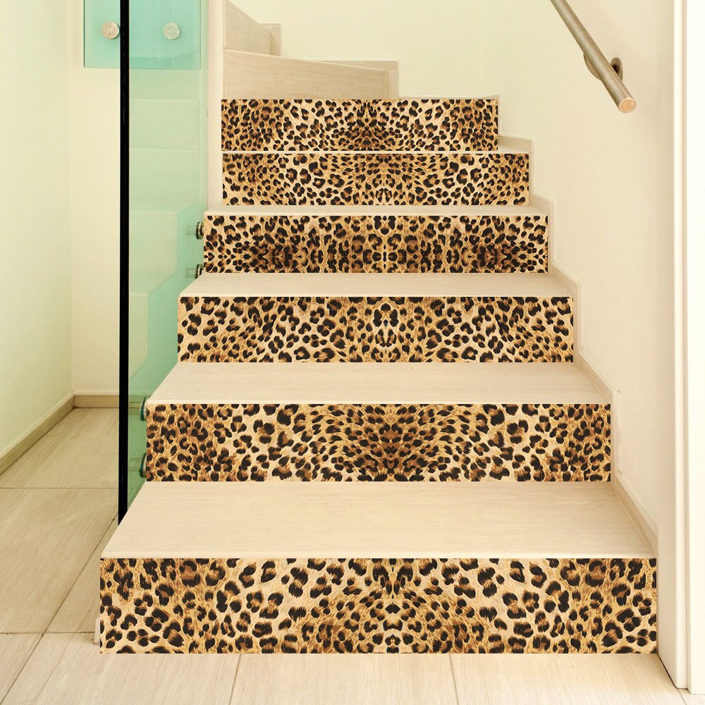 PVC Leopard Stair Stickers Waterproof Self-adhesiv... – Grandado