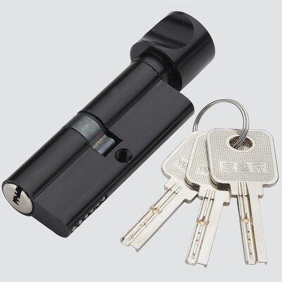 Black solid space aluminum door locks Continental ... – Vicedeal