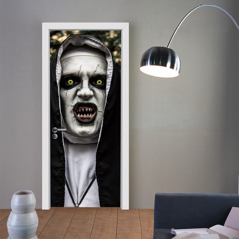 Halloween Door Stickers Home Decor Wall Paper Horr... – Grandado