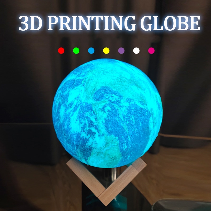 3D Printing Earth Globe World Map with Stand 16 Co... – Grandado
