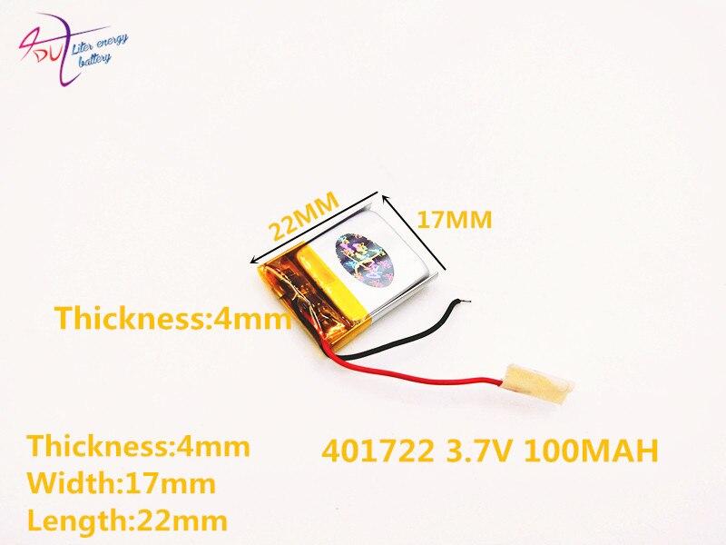 3.7V 100mAh 401520 401722 Lithium Polymeer Li-Po l... – Grandado