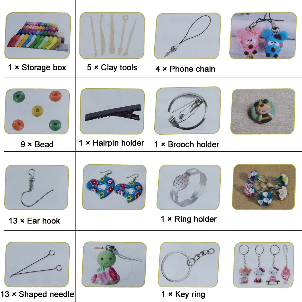 46 Colors Light Soft Clay DIY Soft Set With Mobile... – Grandado