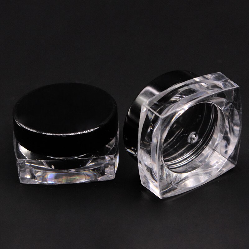 100pcs/lot 3g square cream jar black cap cosmetic ... – Vicedeal