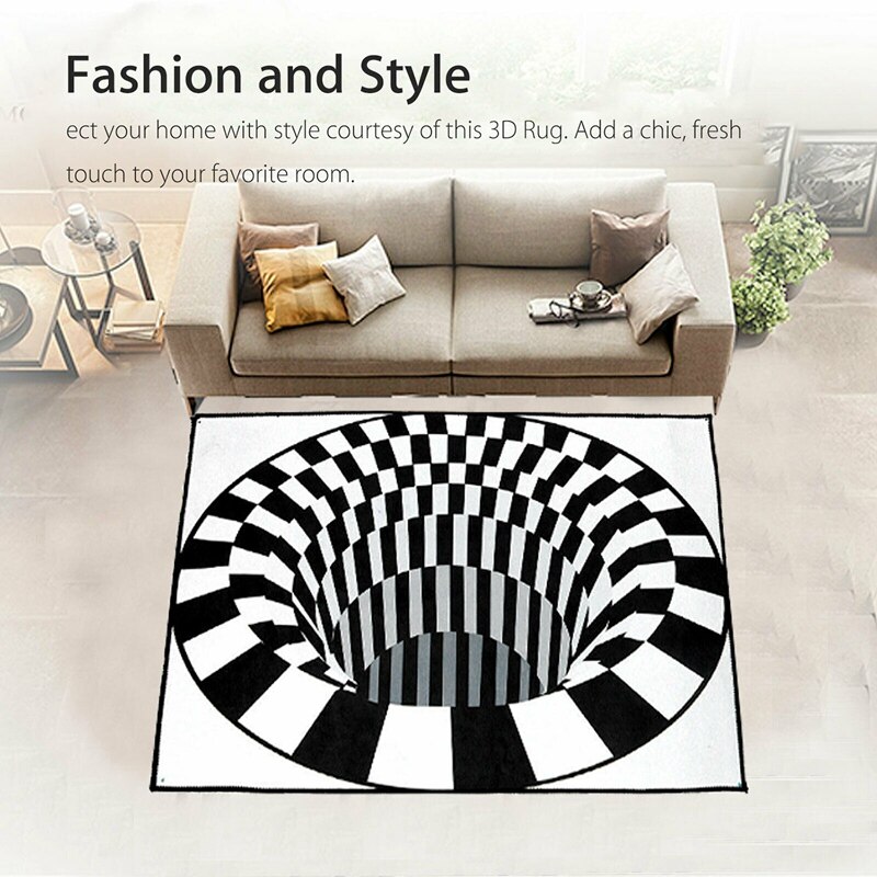 3D Bottomless Hole Optical Illusion Area Rug Carpe... – Grandado