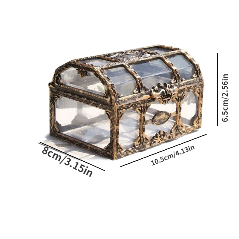 Plastic Transparent Pirate Treasure Box Crystal Ge... – Vicedeal