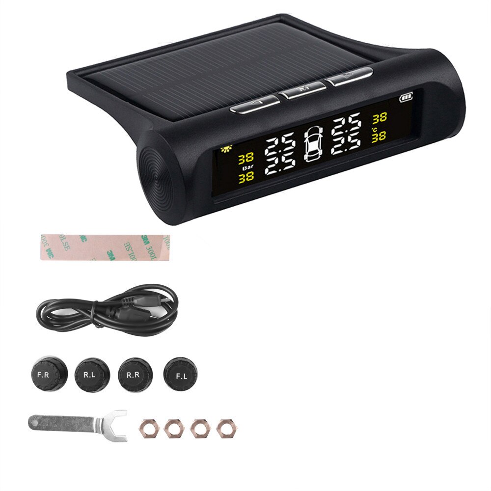 Solar TPMS Car Tire Pressure Alarm Monitor System ... – Vicedeal