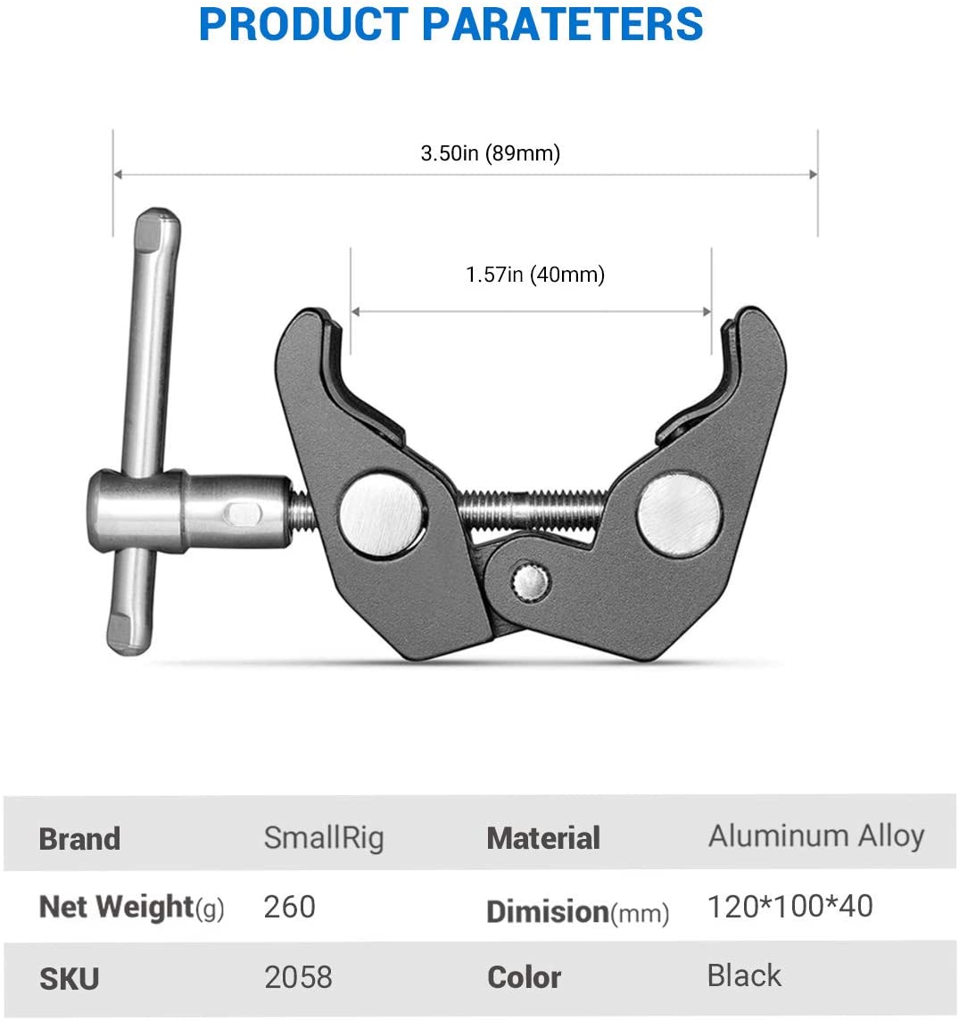 SmallRig Super Clamp with 1/4 and 3/8 Thread 2pcs ... – Grandado