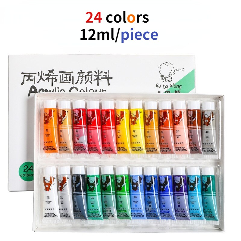 Acryl Verf Set 12/18/24/36 Kleur Beginner Beroep D... – Vicedeal