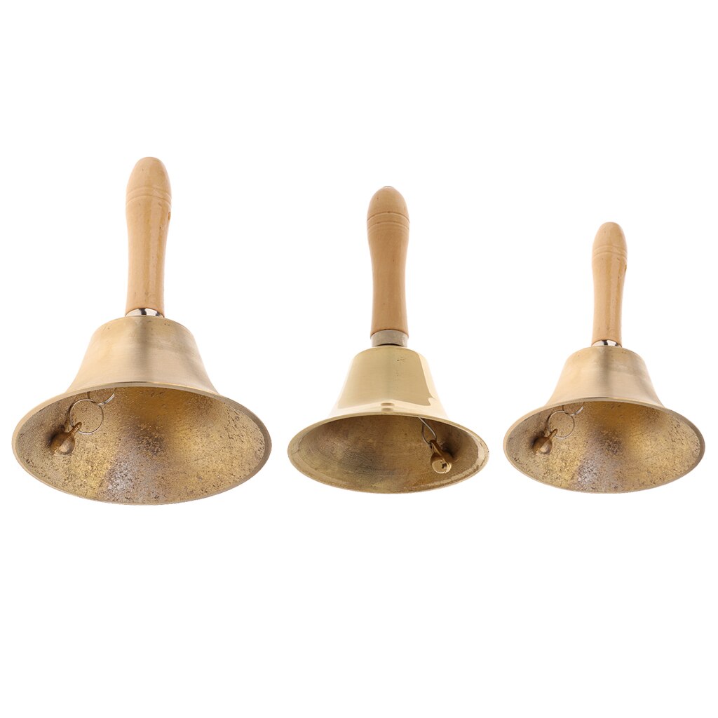 Exquisite Copper Brass Handbell W/ Wooden Handle D... – Grandado
