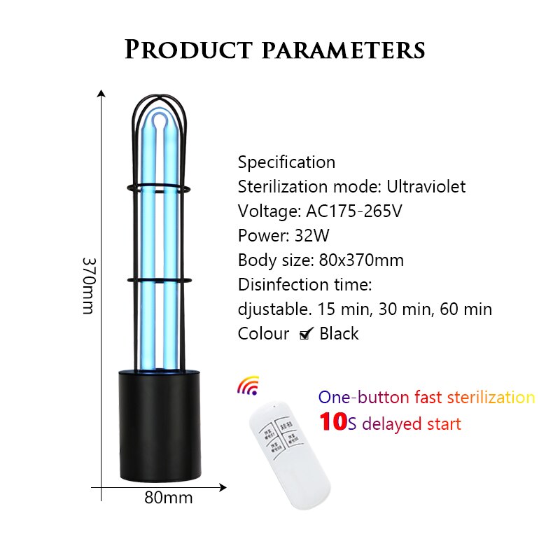 32W UV Germicidal Quartz Lamp Ultraviolet Light St... – Grandado