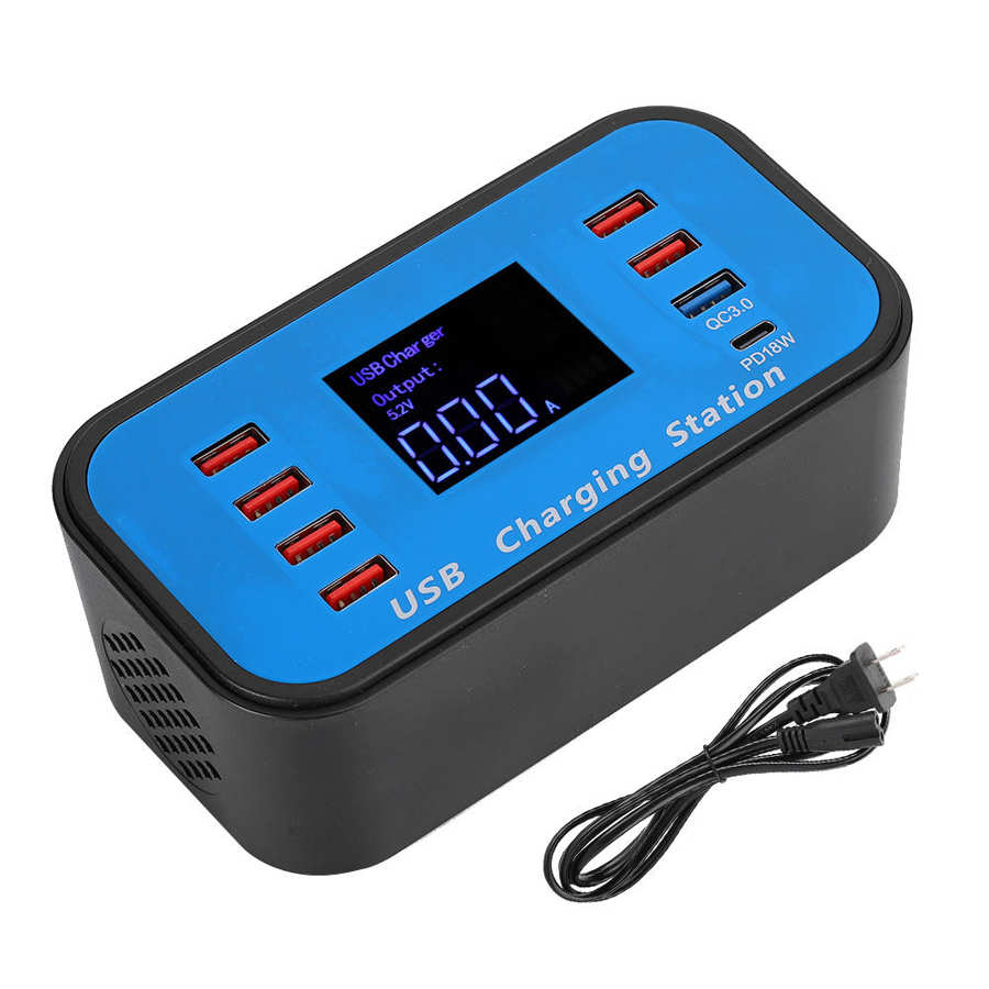 8 USB multiport adapter 100-240V AC wall charging ... – Grandado
