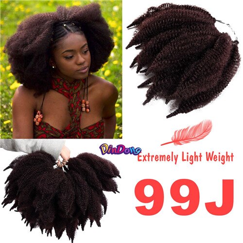 DinDong Synthetic 8 inch Afro Kinky Marly Braids C... – Grandado