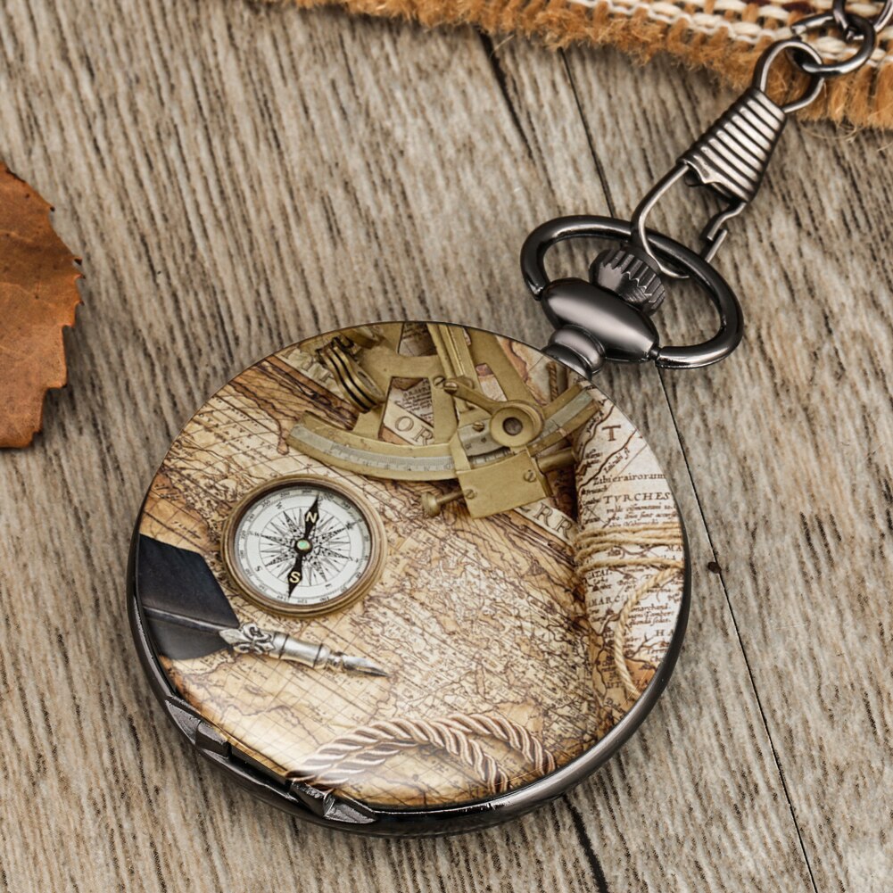 Reloj de bolsillo antiguo Nostalgia, brújula, patr... – Grandado
