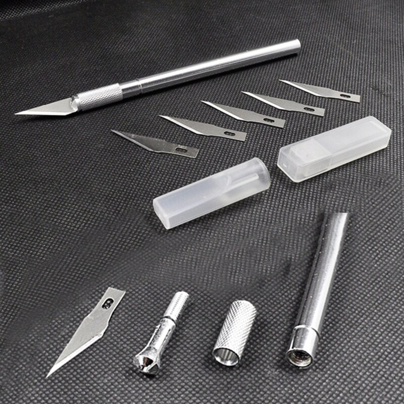 Alufer Metal Handle Knife Blades Non-slip Cutter Craft Knives Blades ...