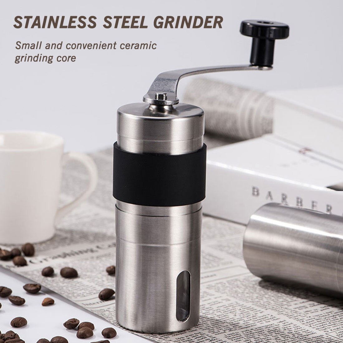 Top Mini Silver Coffee Grinder Stainless Steel Han... – Grandado