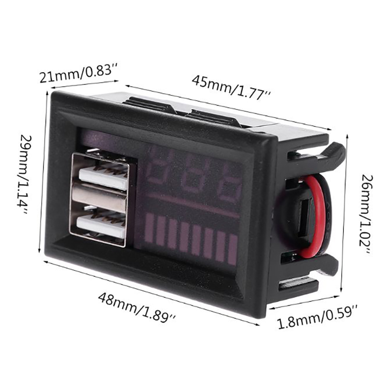 12V Digital Voltmeter Voltage Battery Panel Meter ... – Grandado
