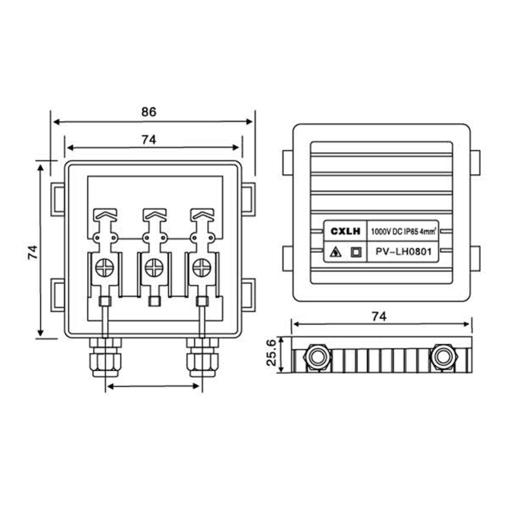 Solar Junction Box Pv Connector Met 2 Diodes Voor ... – Grandado
