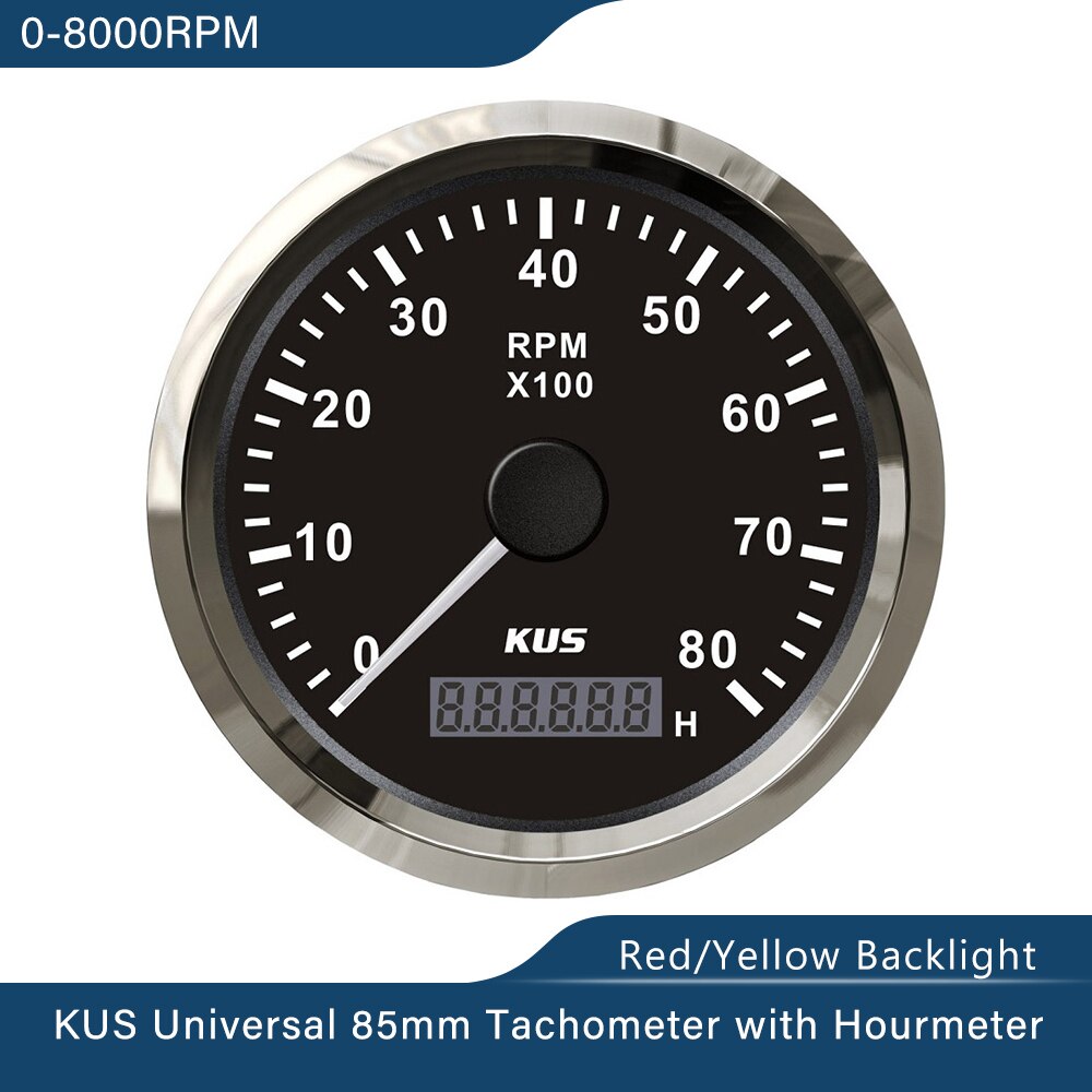 KUS 85mm Tachometer Drehzahlmesser Umdrehung Meter... – Grandado