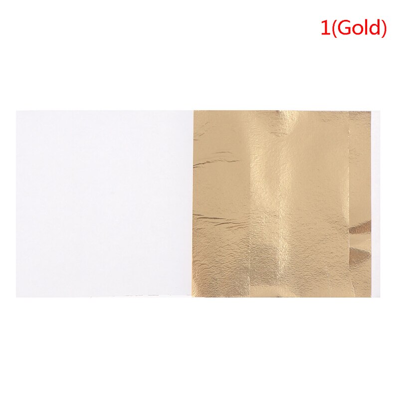 100 Sheets Foil Leaf Paper Imitation Gold Silver C... – Vicedeal