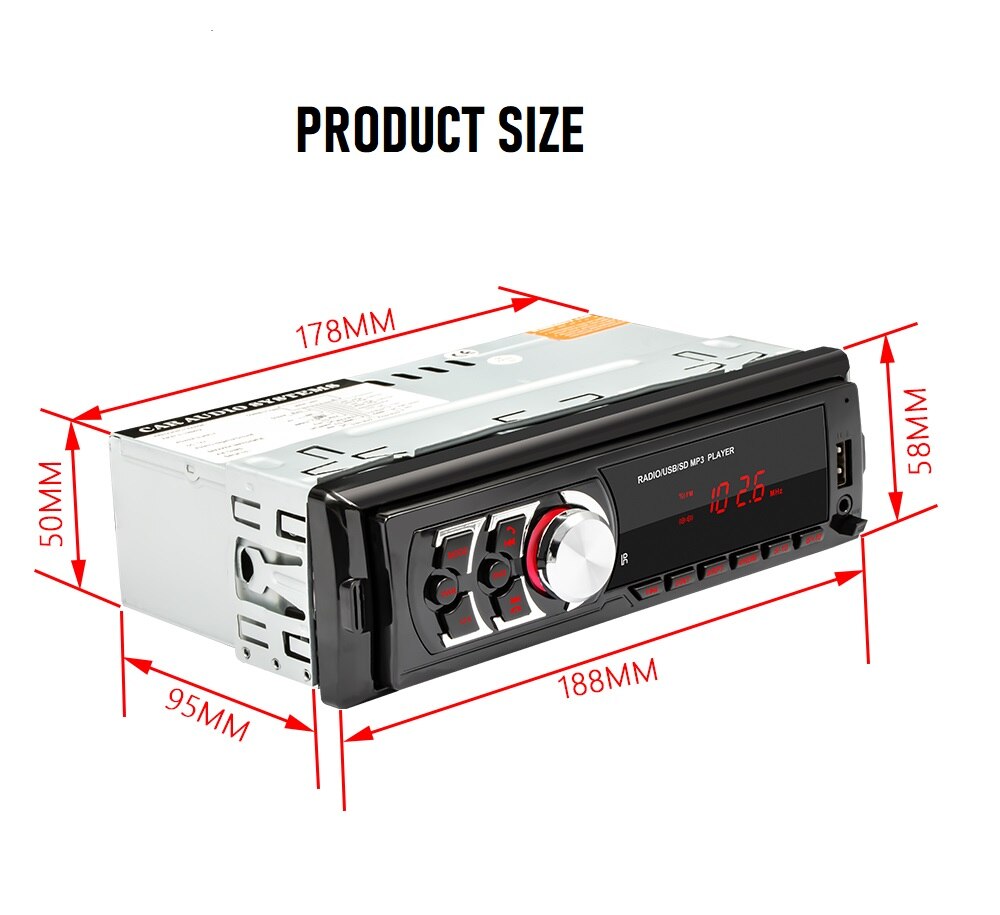 1 Lärm Digital Auto Radios 12V Musik Auto Stereo B... – Grandado