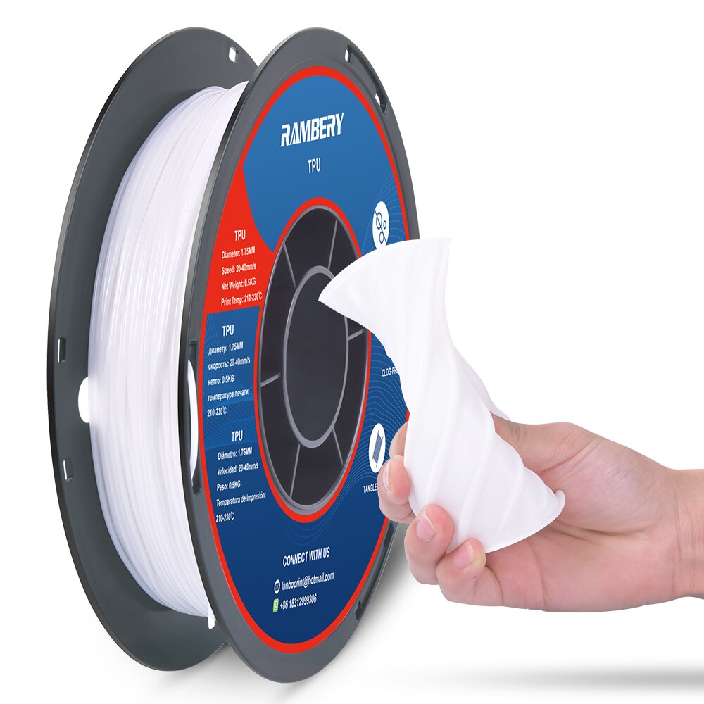 TPU 3D Printer Filament Flexible White Filament 1.... – Vicedeal