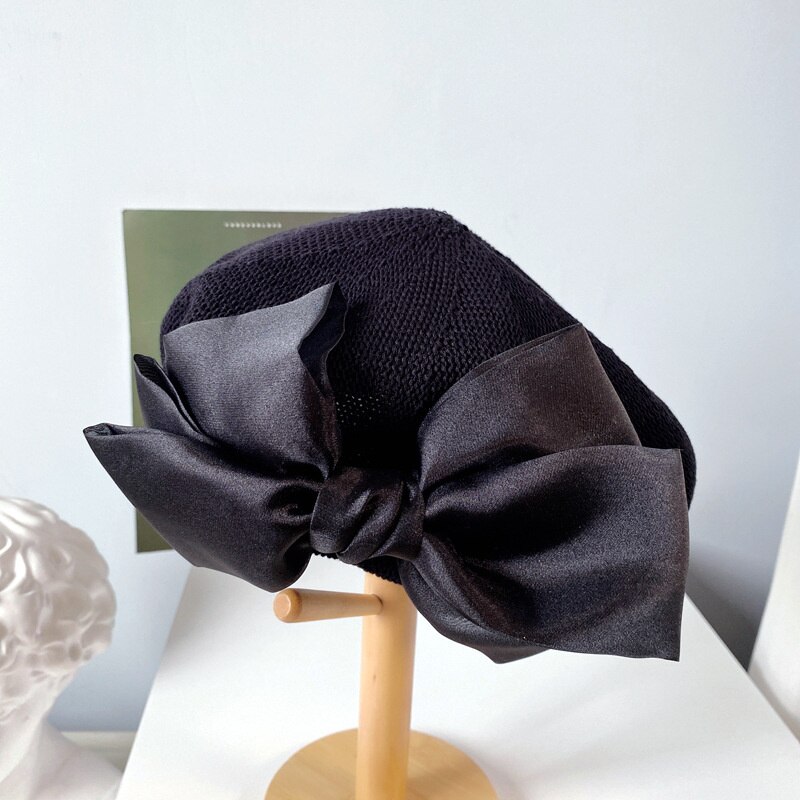Boinas con lazo para mujer, gorros elegantes y tra... – Grandado