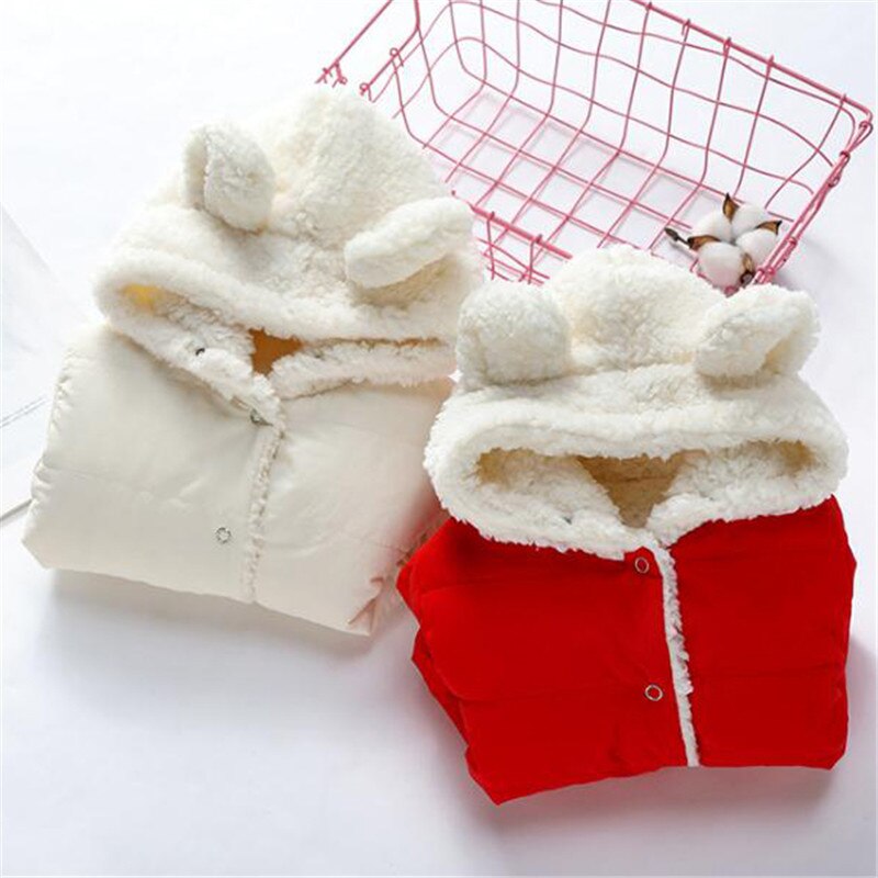 Newborn Baby Jacket Cotton Hooded Infant Coats Red... – Grandado