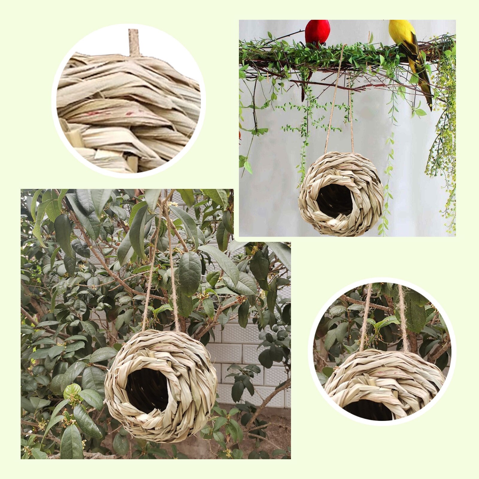Stro Vogelnesten Natuurlijke Vogel Huis Hummingbir... – Vicedeal