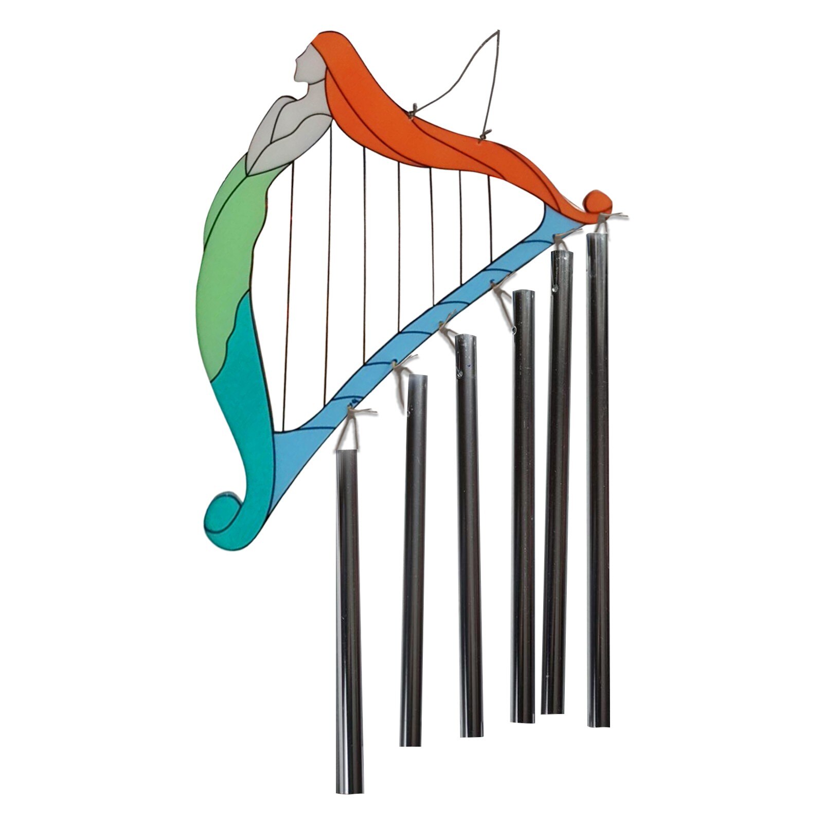 Harp Wind Chimes Bells Hanging Pendant Wall Home C... – Grandado