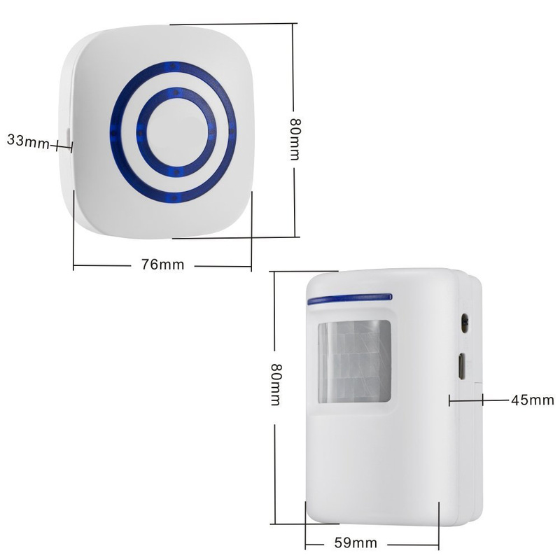 1 Set EU/US Plug Smart Door Bell Motion Sensor Wir... – Vicedeal