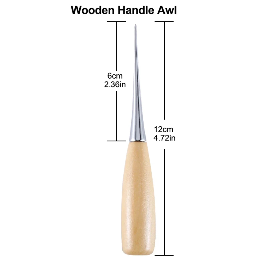 DIY Leather Sewing Awl Needle With Wood Handle Ten... – Grandado