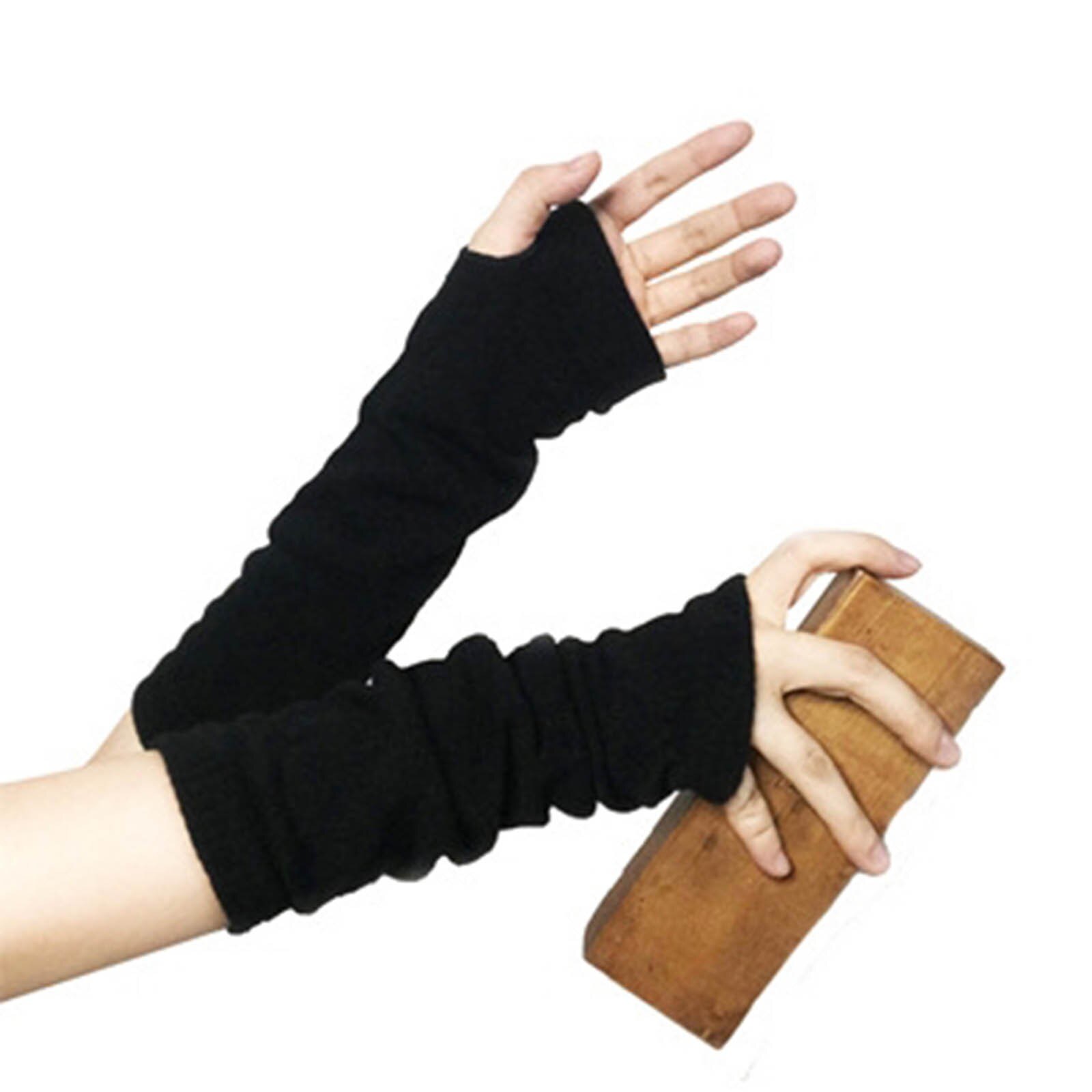 Acrylic Thin Solid Color Arm Warmers Women Anti-UV... – Grandado