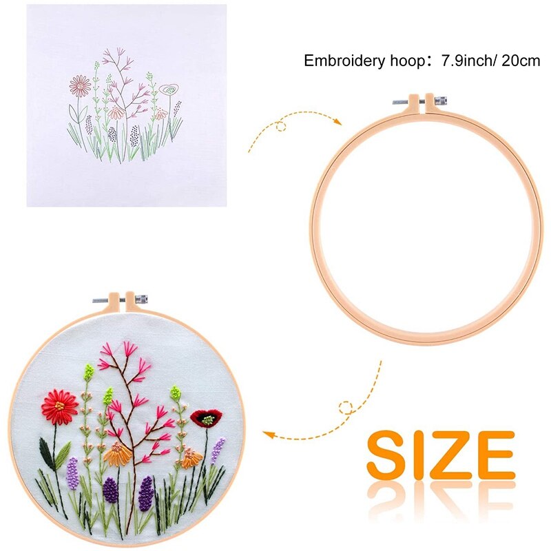 5 Sets Embroidery Starter Kit Cross Stitch Kit wit... – Grandado