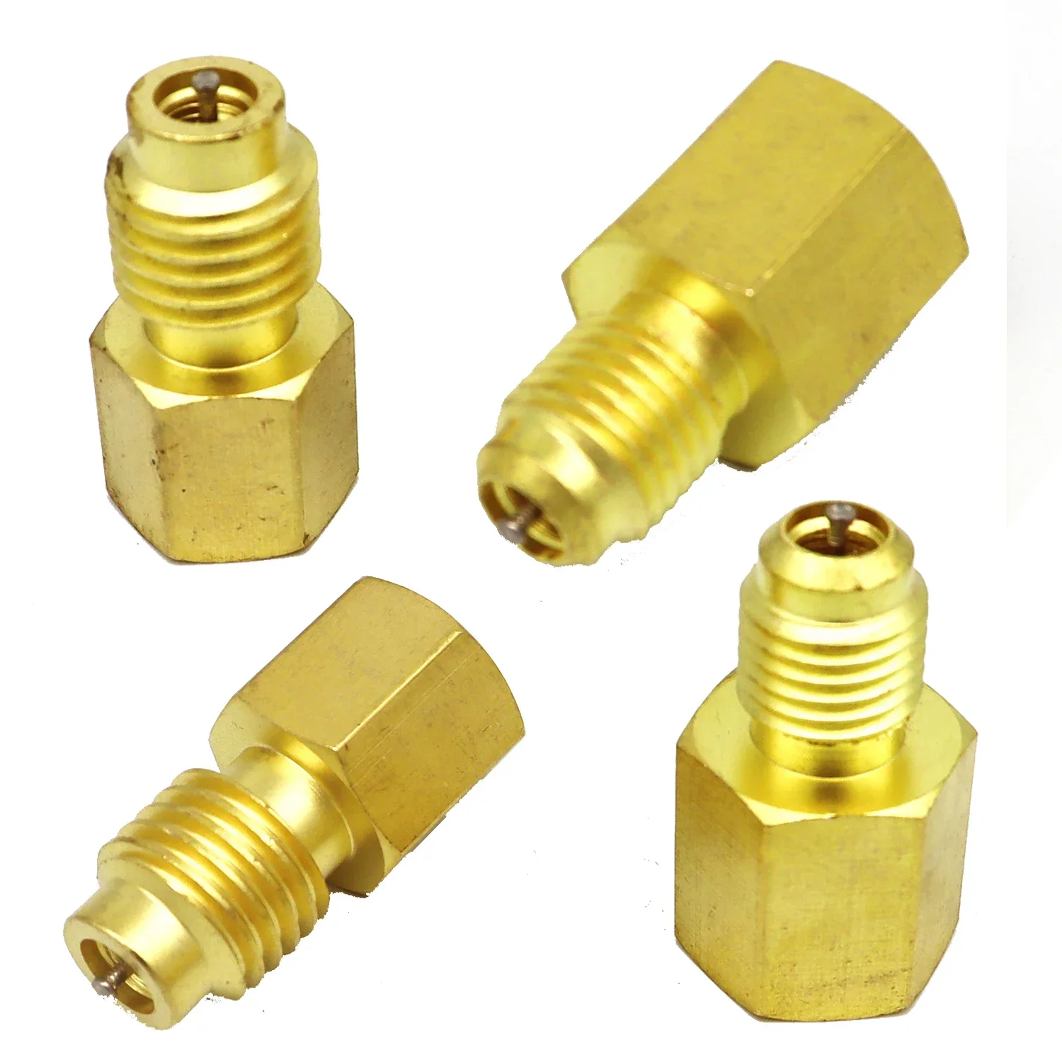 Set of 4 R134A Brass Refrigerant Tank Adapters, co... – Grandado