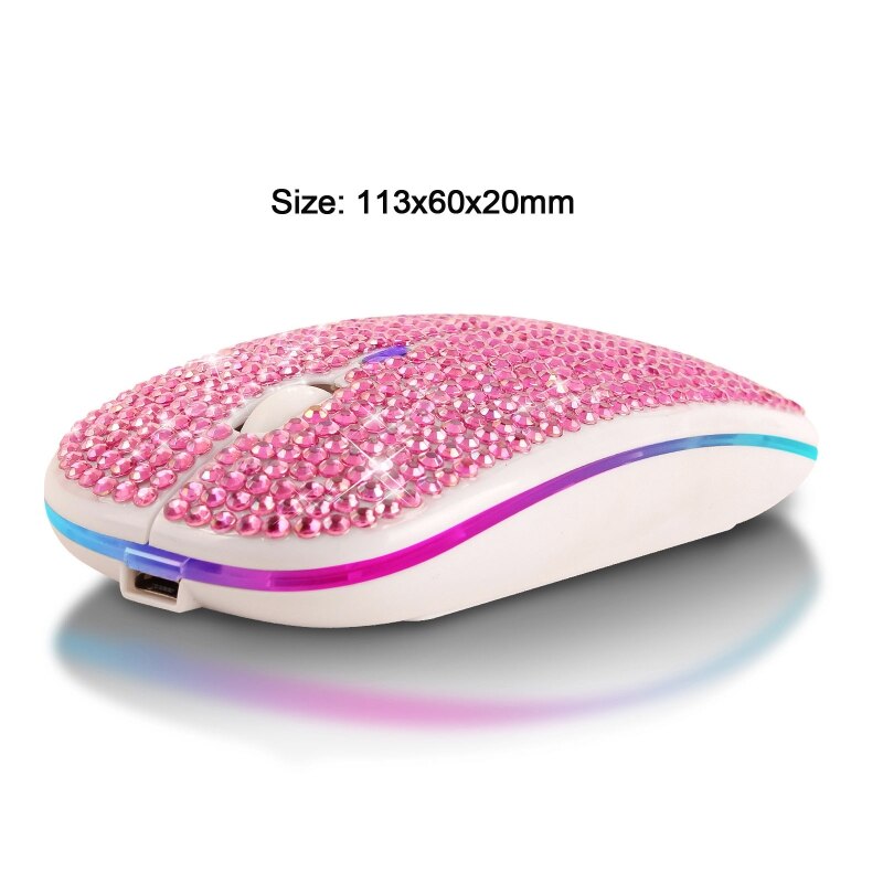 Rhinestone Crystal Rechargeable Wireless Dual Mode... – Grandado