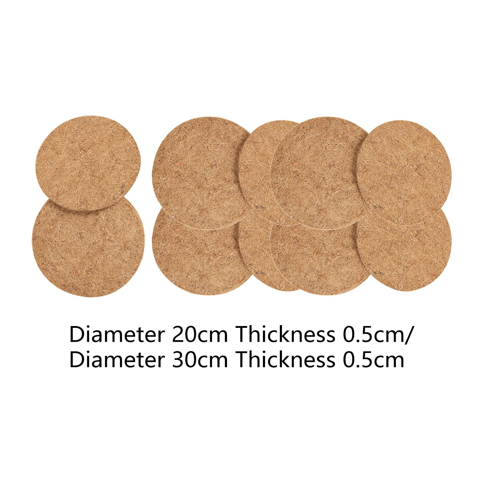 10 Pieces Round Coconut Fiber Pad Coconut Fiber Re... – Vicedeal