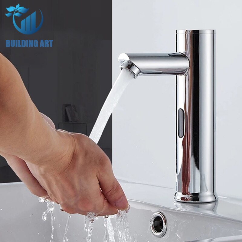 Brass Chrome Smart Sensor Basin Faucet Bathroom Fa... – Grandado