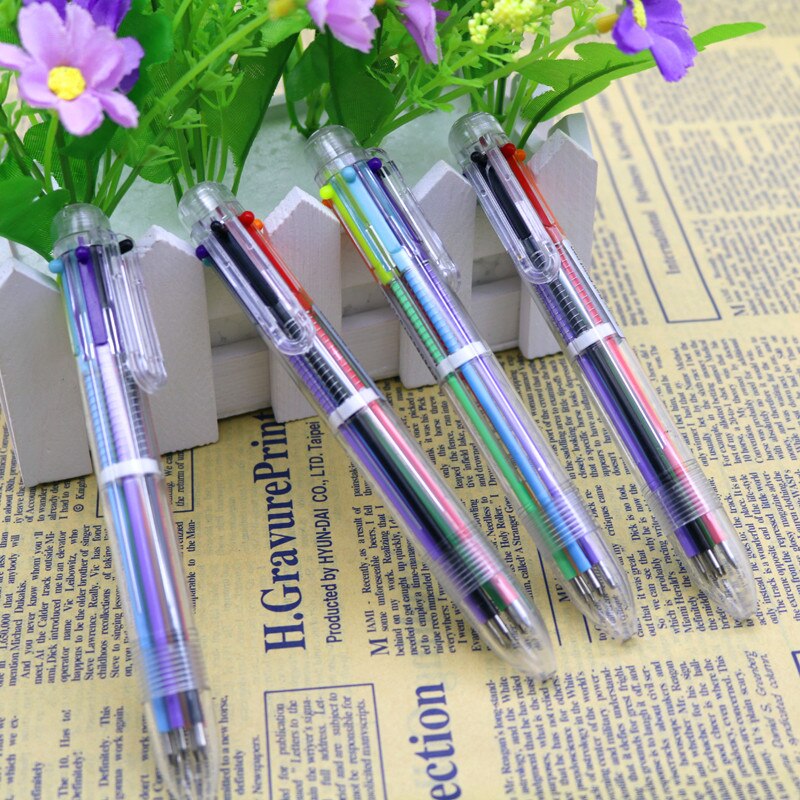 2 Pcs Plastic pens with multi-color Models 6 in 1 ... – Grandado