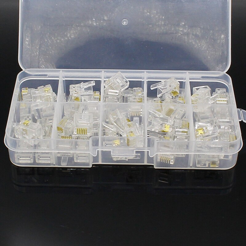 50 pcs RJ11 6P6C Modular Jack Network Male Plugs, ... – Grandado