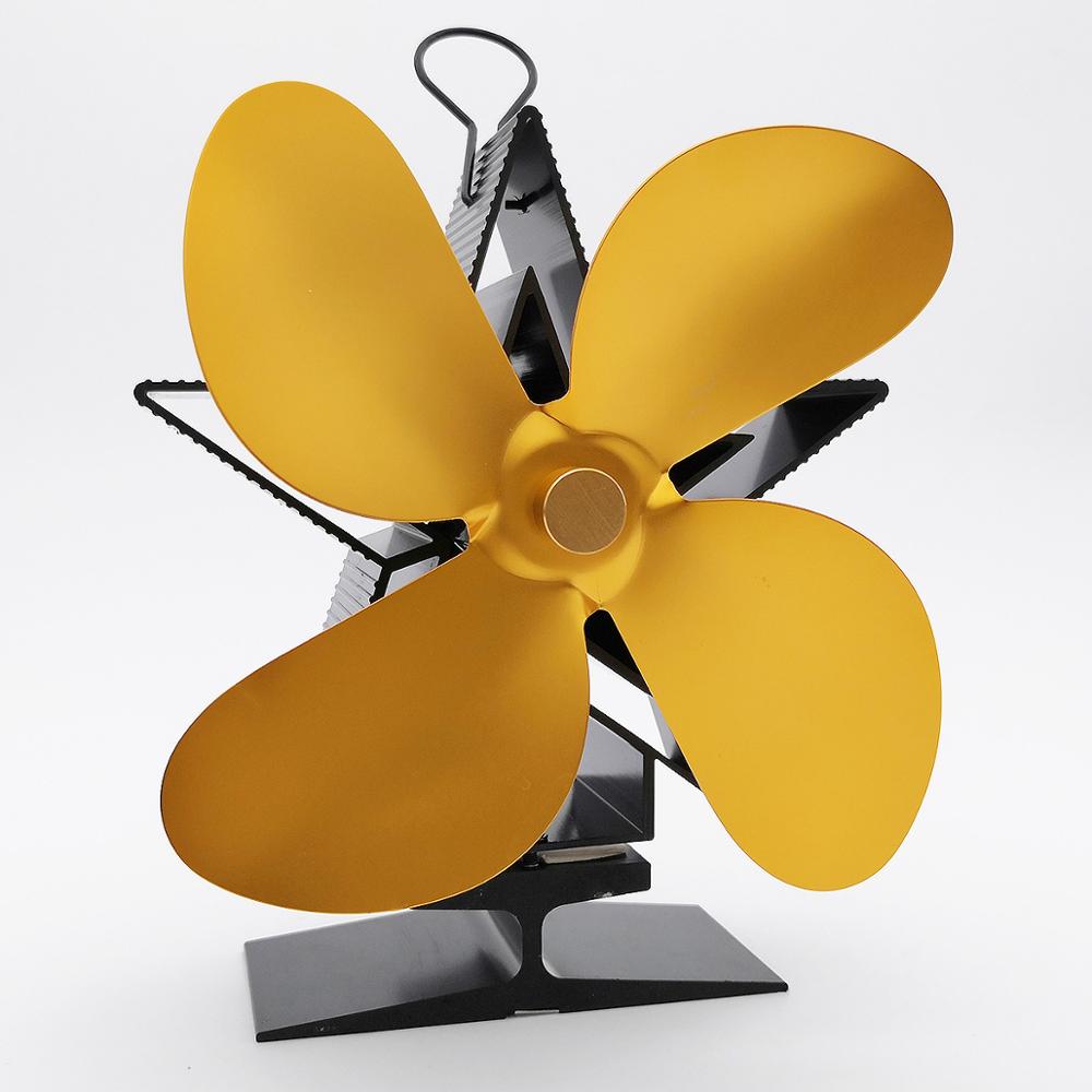 Metal Fireplace Fan 4 Blades Heat Powered Stove Fa... – Vicedeal