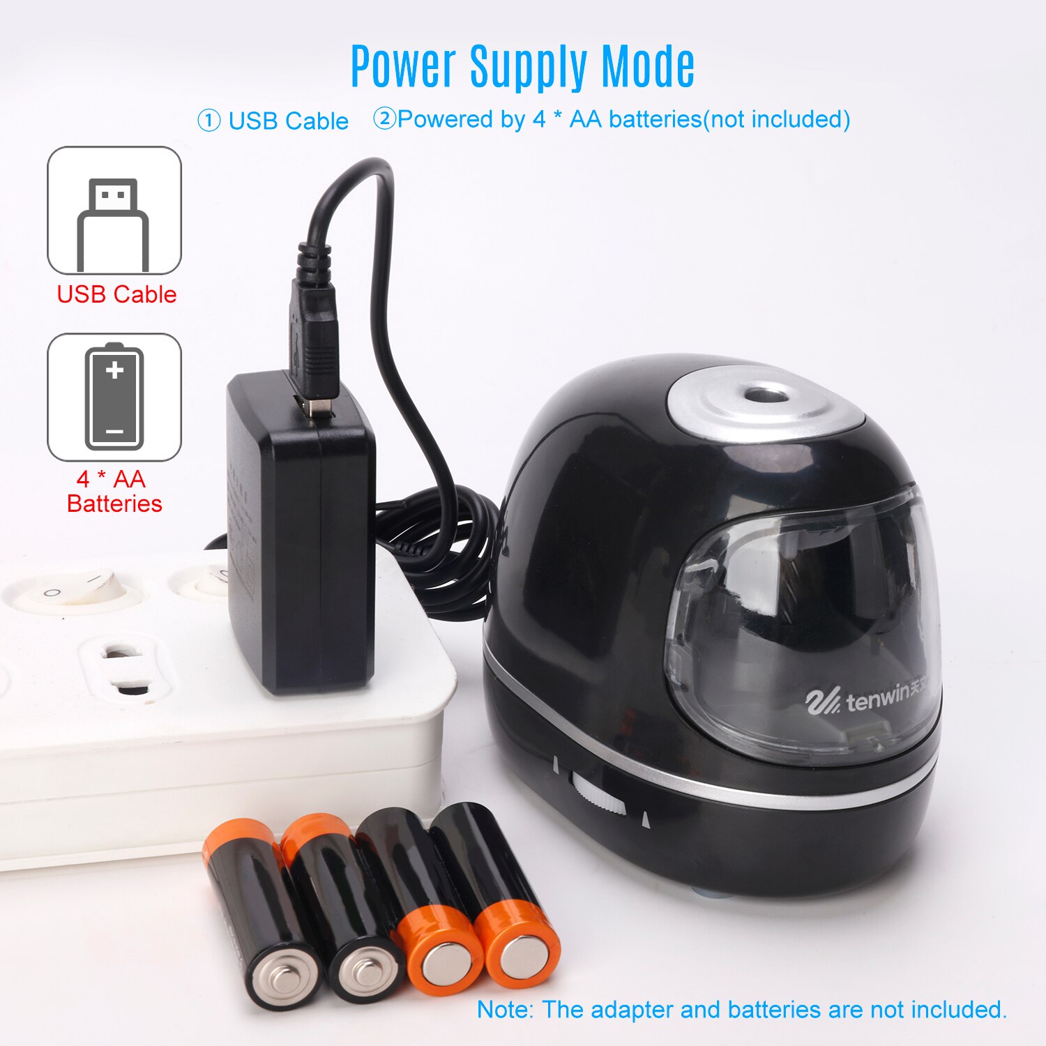 tenwin Portable Electric Pencil Sharpener Helical ... – Grandado