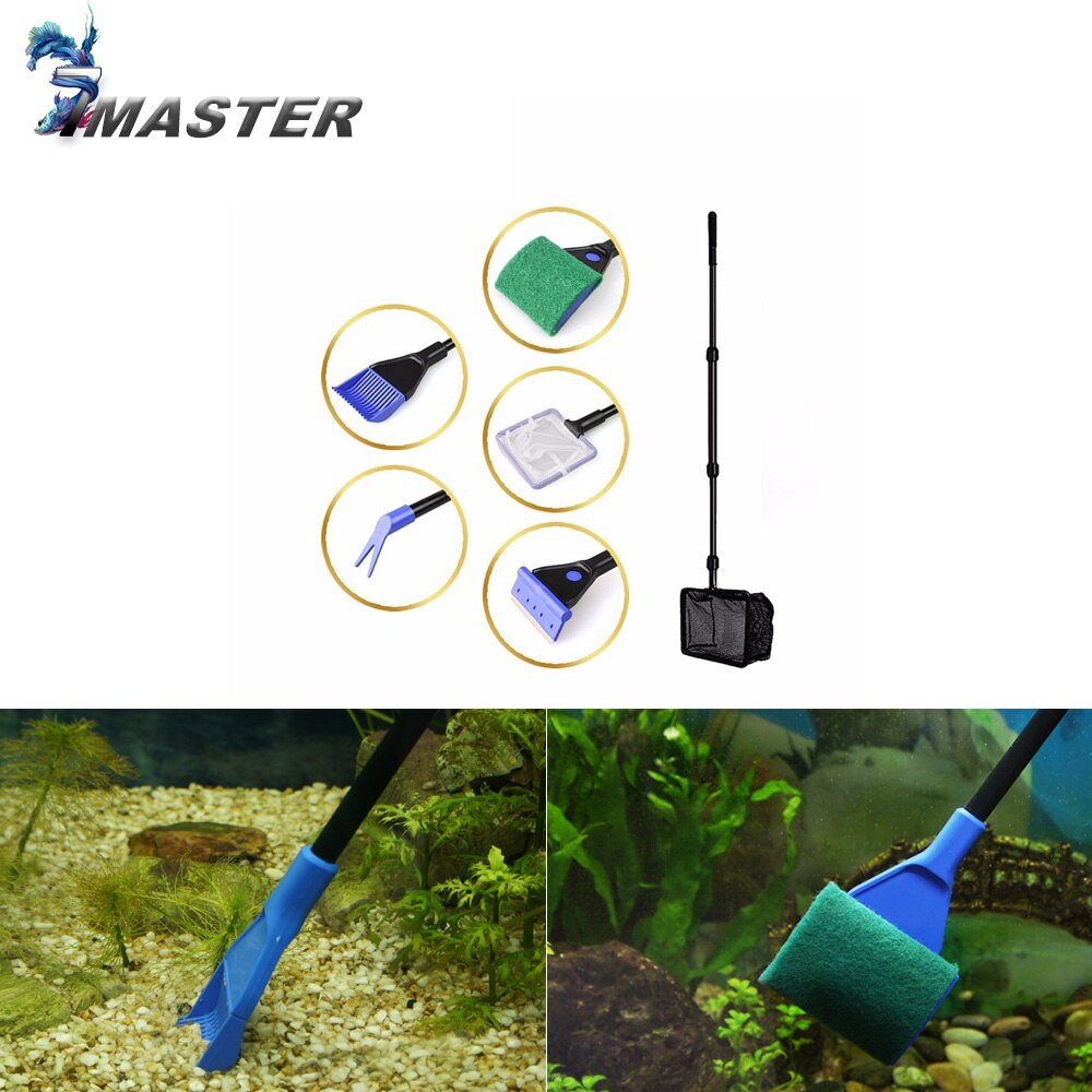 6 in 1 Aquarium Tank Complete Clean Set Fish Net G... – Vicedeal