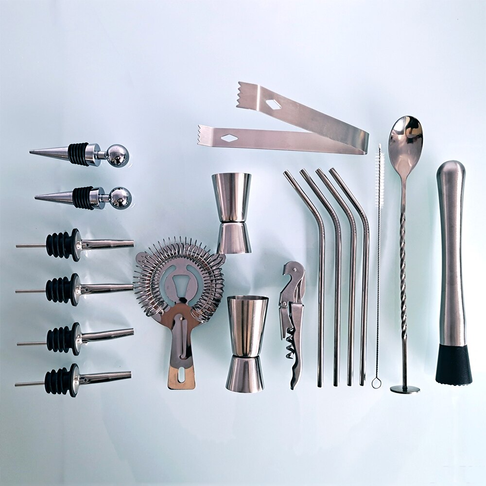 Bartender Kit 20-Piece Cocktail Shaker Set Acrylic... – Grandado