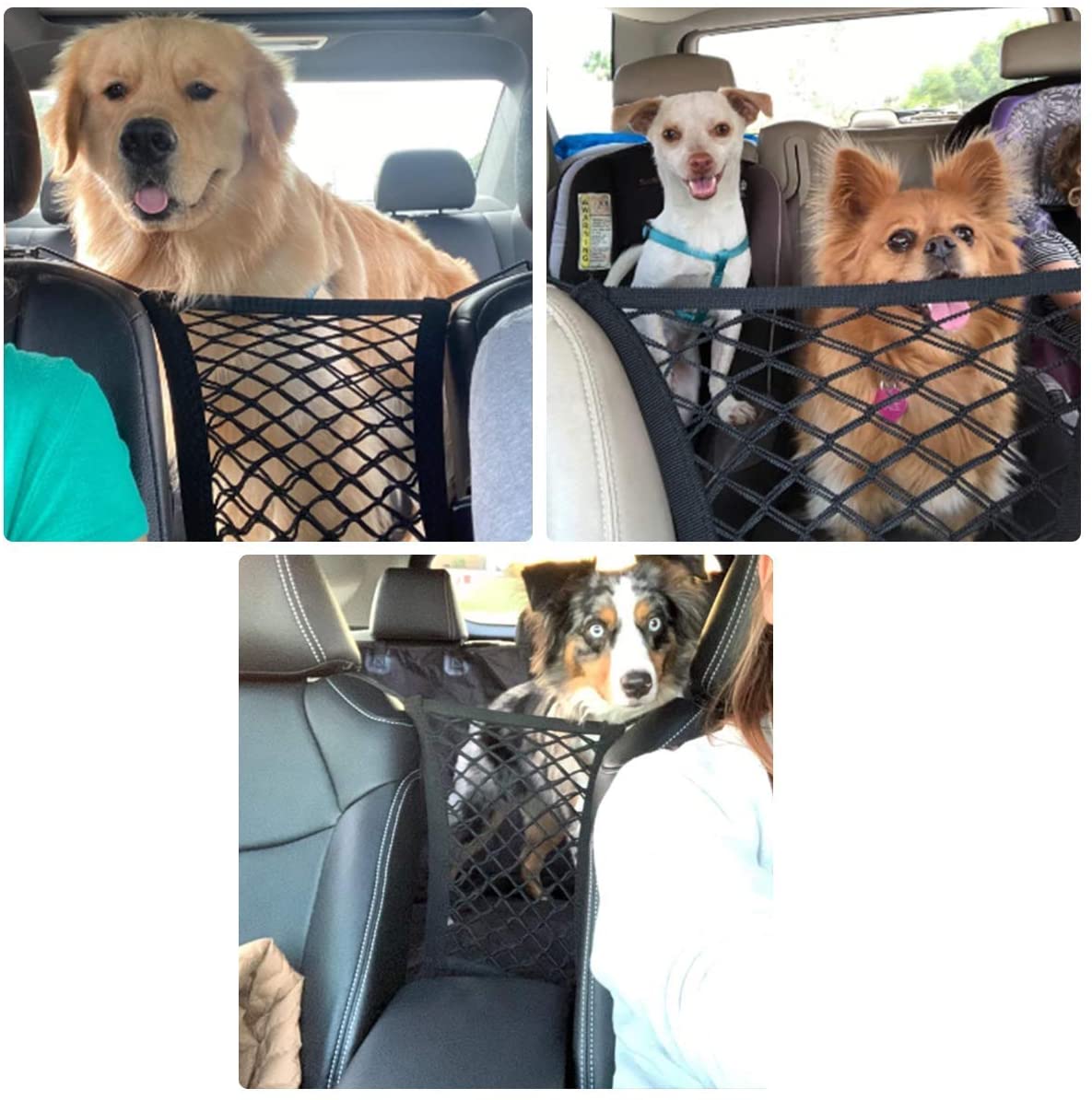 Car Dog Barrier Seat Net Organizer Universal Stret... – Grandado