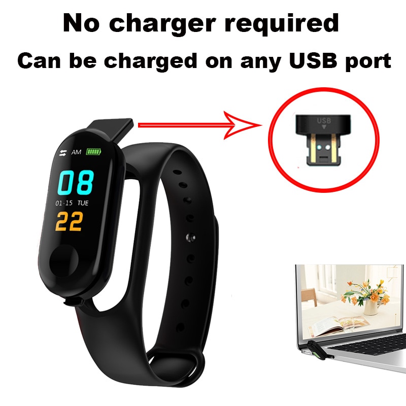 Smart Armband Horloge M3 Kinderen Horloges Stappen... – Vicedeal