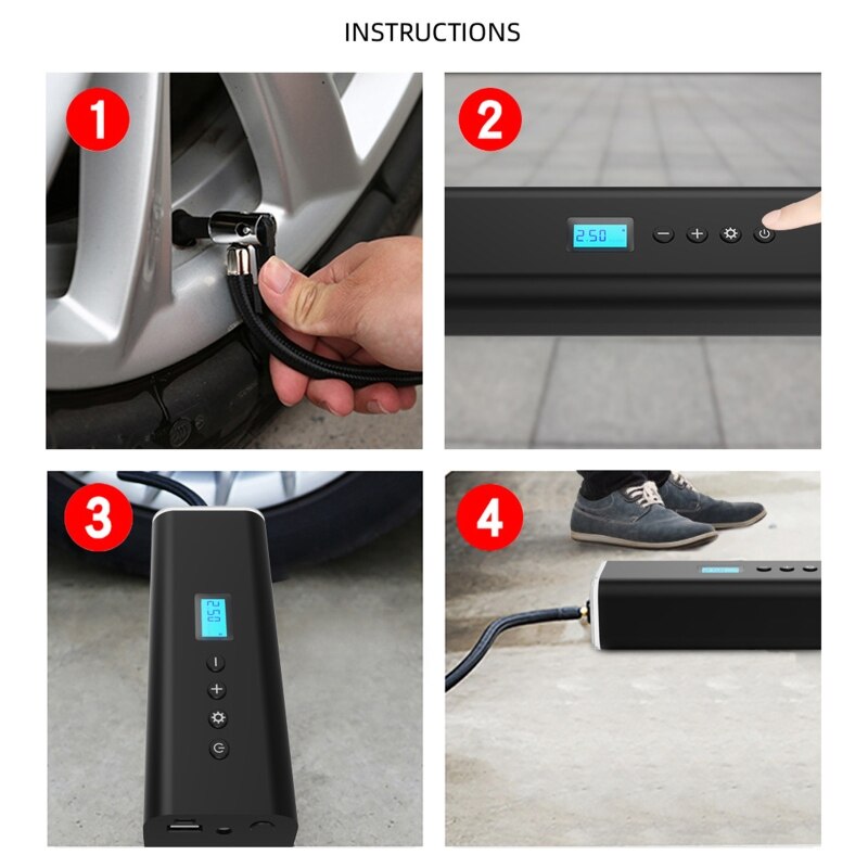 150PSI USB Rechargeable Mini Electric Cordless Wir... – Grandado