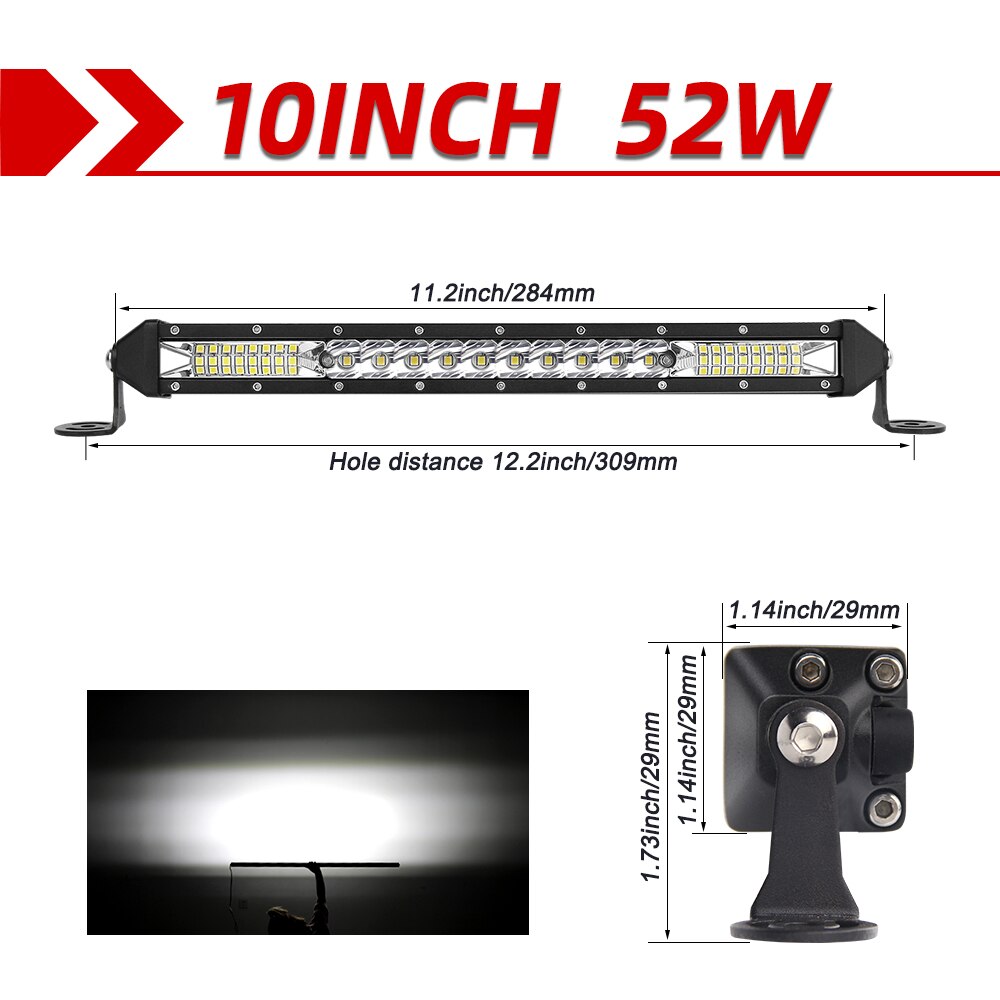 CO LIGHT Super Slim Led Work Light 12V 24V 12-52in... – Vicedeal