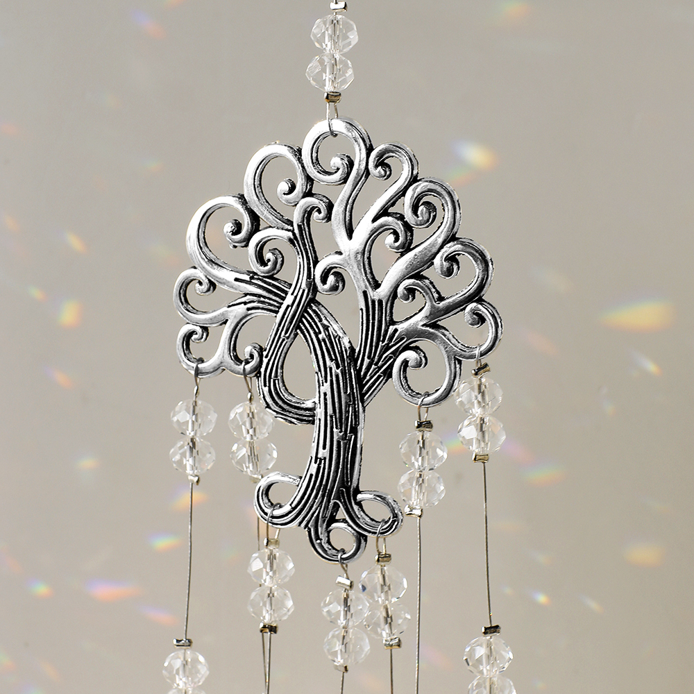 Crystal Tree Suncatcher Stained Glass Rainbow Pris... – Vicedeal