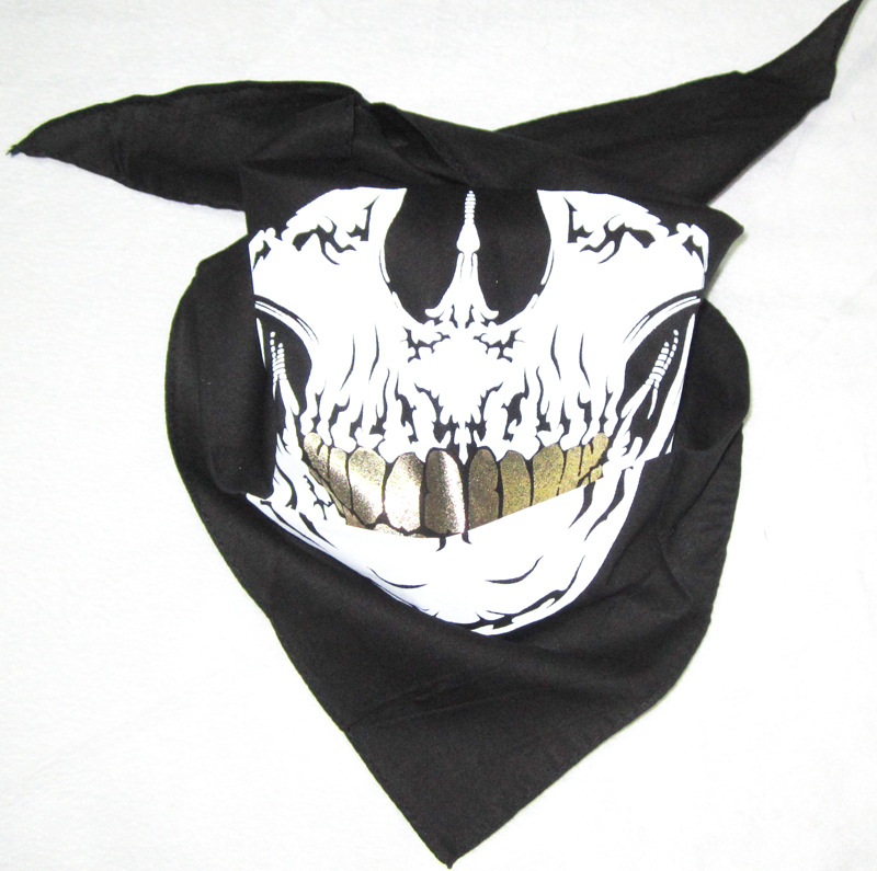 Cotton scarf skull mask bandana hiphop half face S... – Grandado
